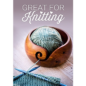 Wooden Yarn Bowl Holder Rosewood - Knitting Bowl with Holes Storage - Crochet Yarn Holder Bowl - Perfect for Mother's Day!