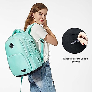 LOVEVOOK Laptop Backpack for Women, Large Capacity College Backpacks Water Resistant Travel Work Bag with USB Port, Fit 15.6 Inch Laptop