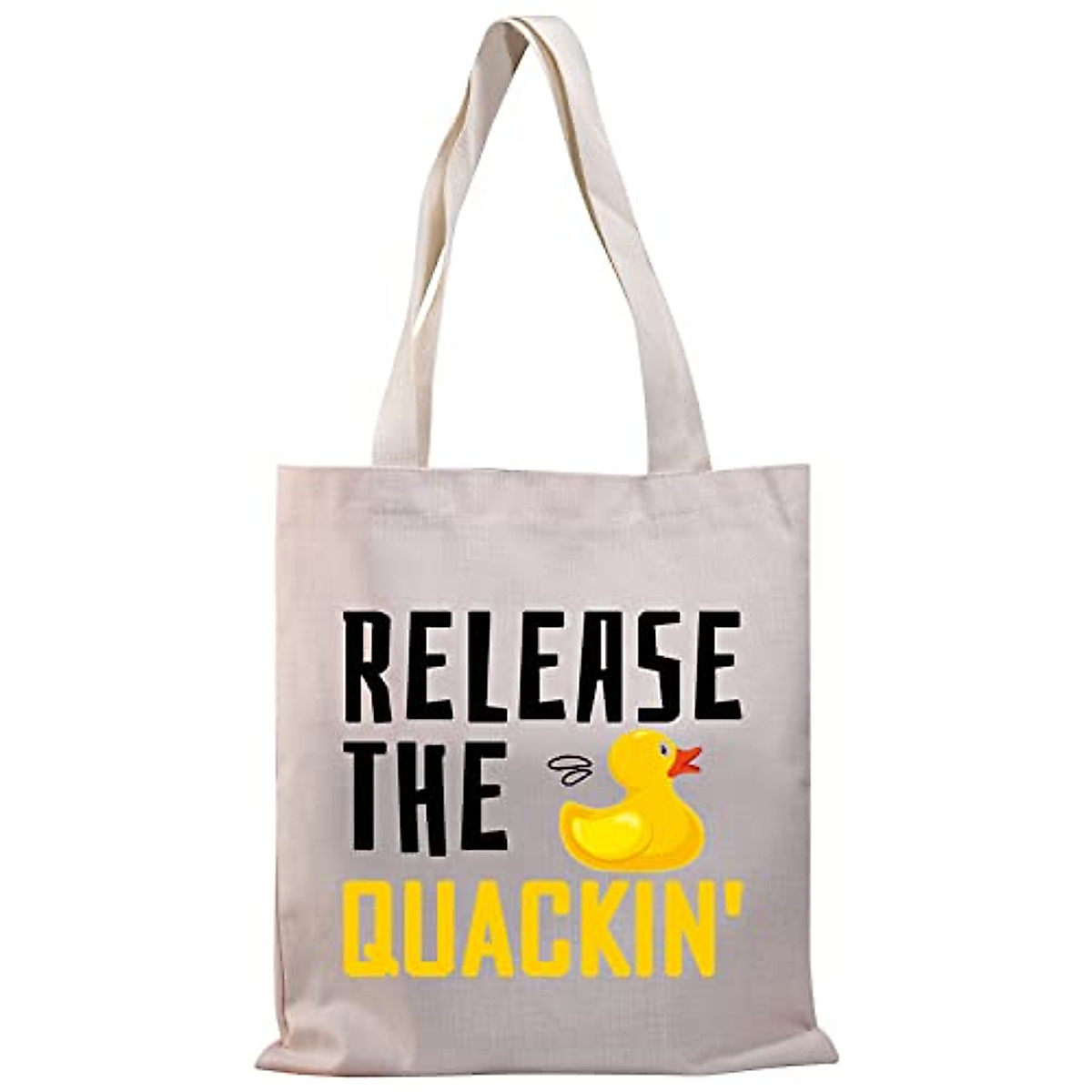 BDPWSS Rubber Duck Tote Bag Duck Lover Gift Release The Quacking Yellow Ducks Handbag For Duck Owner Duck Mom Gift (Release quacking TG)