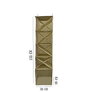 Shonpy Home Storage Shoe Hanging Organizer Closet Household Foldable (beige)