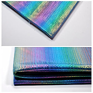 Yutone Shining Iridescent Hologram Laser Fabric Knit Crepe 58inch Wide for Cloth Craft Upholstery by The Yard (36inch SkyBlue), 1 Yard