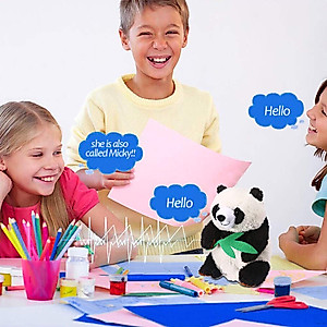 Qwifyu Talking Panda, Repeats What You Say Plush Animal Toy Buddy Panda for Boys Girls Kids Gift