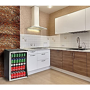 Frigidaire EFMIS155 Beverage Center-126 Cans-Full Stainless Steel, 126-CAN, Stainless