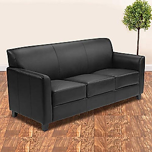 Flash Furniture HERCULES Diplomat Series Black LeatherSoft Sofa