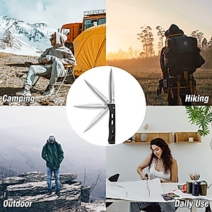 FLISSA Folding Pocket Knife, 4-inch D2 Blade with Thumb Stud, Axis Lock, G10 Handle, EDC Knife for Hiking, Camping, Survival, Outdoor