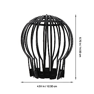 UKCOCO Bathtub Filter 4pcs Roof Filter Gutter Guard Leaf Strainer Black Downspout Drain Cover Anti Blocking Gutter Down Spout Rain Protector Rooftop Floor Drain Basket Bath Filter