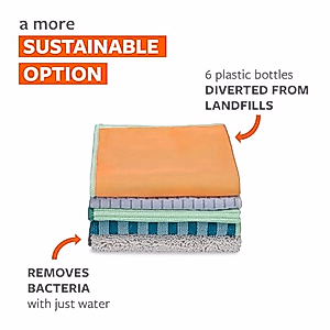 Full Circle Renew Collection Multifunctional Recycled Microfiber Cloths, Set of 5, Multicolor