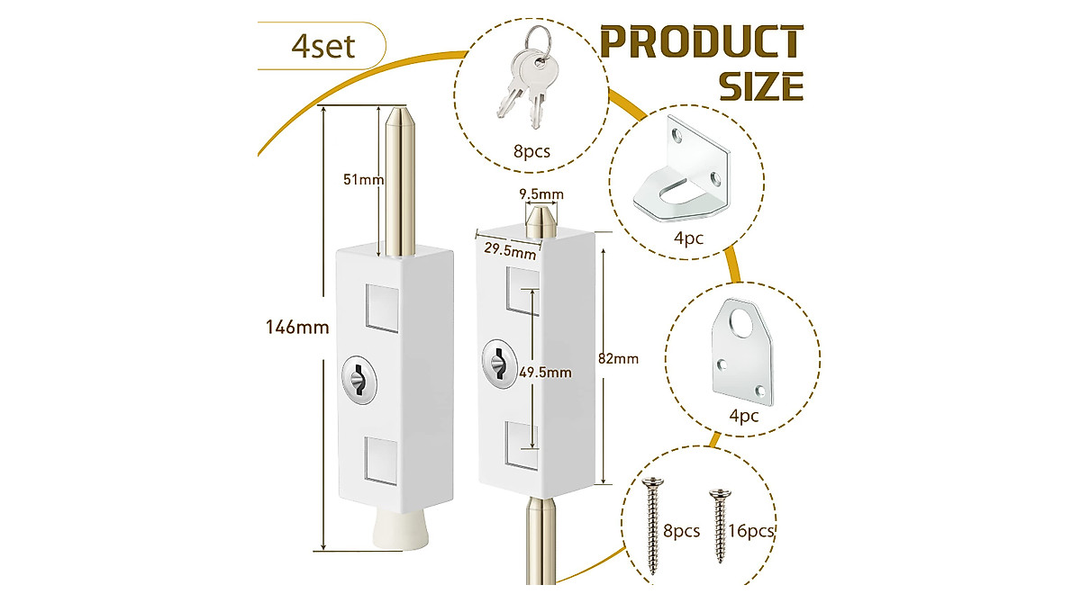 Keyed Sliding Door Lock for Enhanced Security