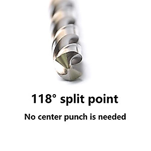 VALYRIANTOOL 3/32" Cobalt Drill Bits(10PCS), M35 High Speed Steel Jobber Length Twist Drill Bit Set for Hardened Metal, Stainless Steel, Cast Iron, Plastic and Wood