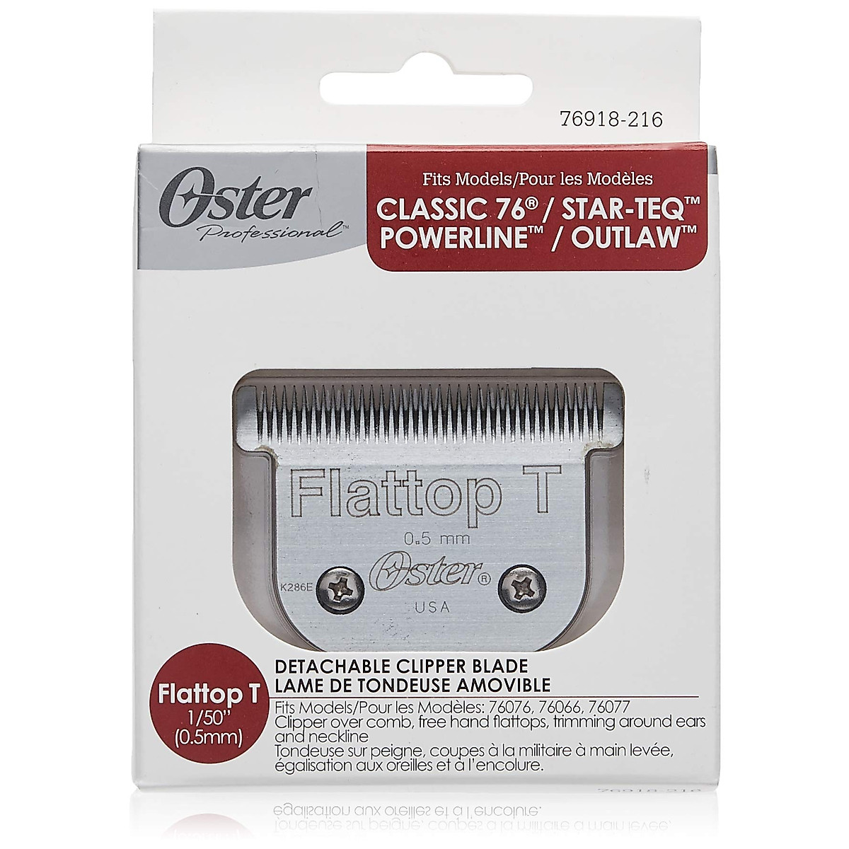 Oster Classic 76 Star-TeqPower-Teq Replacement Blade Flattop T Model No. 76918-216