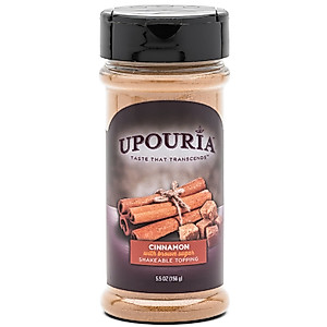 Upouria Cinnamon with Brown Sugar Shakeable Hot Cocoa and Coffee Topping 5.5 Ounce (Pack of 2)