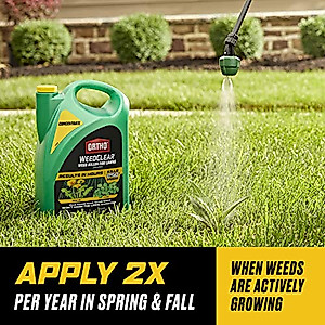Ortho WeedClear Weed Killer for Lawns Concentrate, Kills Dandelion, and Clover, Treats Up to 64,000 sq. ft., 1 gal.
