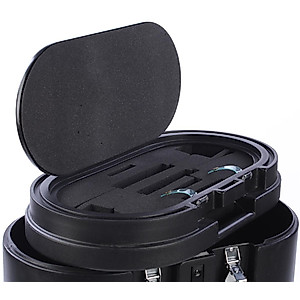 Displays2go Hard Carrying Case for Trade Show Accessories, Locking Top, Built in Wheels and Handle - 39” Tall (SCASE01)