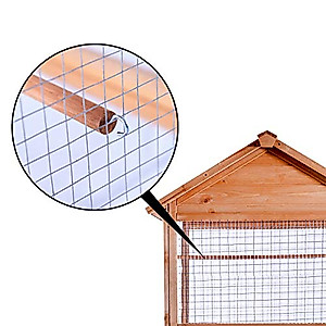 MCombo 70 inch Outdoor Aviary Bird Cage Wooden Vertical Play House Pet Parrot Cages with Stand 6011-0011L