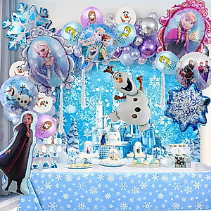 20Pcs Frozen Party Balloons Frozen Themed Birthday Party Foil Balloons Latex Balloons Frozen party Decoration