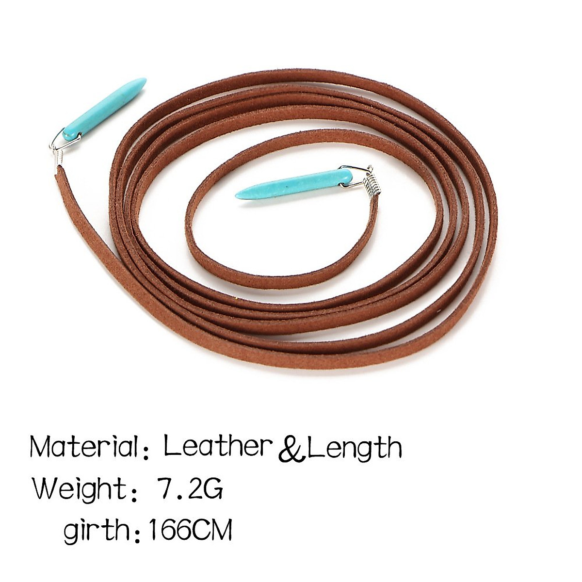 FXmimior Women Necklace Vintage Long Choker with Turquoise Pendant Sexy Rock Handmade Layered Necklace For Women (black)