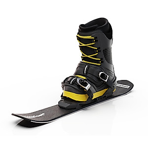 Short Mini Skis for Snow | Snowblades Skiboards Skiblades Little Short Skis | Snowfeet* (Black | for Snowboard Boots)