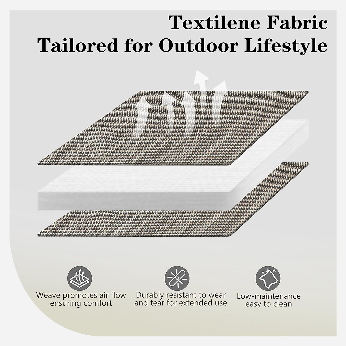 LOKATSE HOME 2 PCS Outdoor Patio Swivel Dining Set with Textilene High Back for Backyard Deck Lawn and Garden, Grey