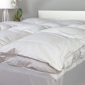Grandeur Collection Down and Goose Feather Cotton Bed by - White Twin XL