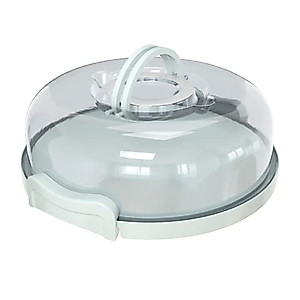 Top Shelf Elements Pie, Cake, Cheesecake Carrier for up to 10 in x 4 1/2 in cake. Two Sided Fashionable Stand Doubles as Five Section Serving Tray Perfect Taker Caddie for Travel (Green)