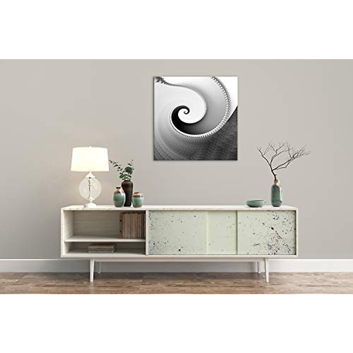 Modern Abstract Wall Art Decor Gray Black and White Artwork Canvas Painting Prints Pictures Home Decor for Living Room Dining Room Bedroom