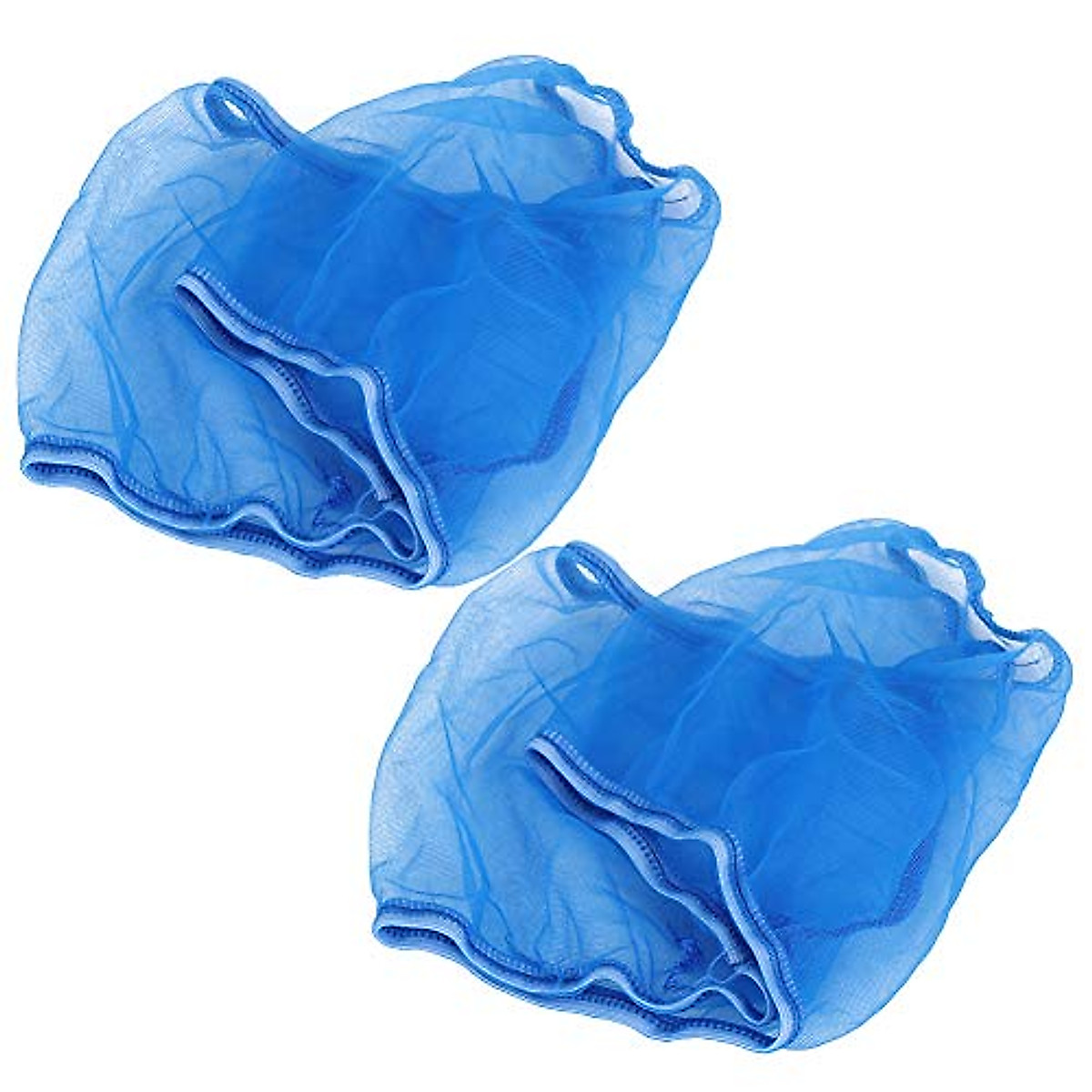 Strnek 2Pcs Bird Cage Cover Seed Catcher Birdcage Lightweight Soft Airy Polyester Mesh Cover Skirt Guard Universal Parrots Cage Accessories 26.0-52.0Inx6.7In (Small-Blue)