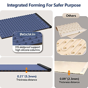 Food Warming Mat, Betschkim Warming Trays for Buffets Party, Silicone Heating Mat for Food with 6 Temperature Settings, Rollable & Portable Food Warmer Plate for Sabbath, Parties, Family - Blue Nova