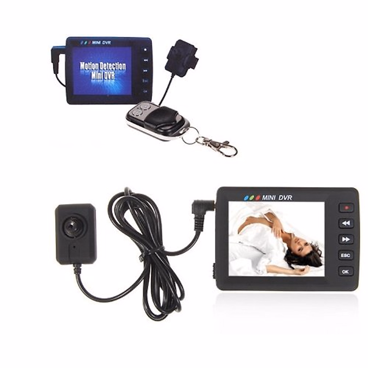 Toworld18 2.5" LCD Angel Eye Portable Mini Video Recording System Button DVR Video Recorder Camera KS-650M