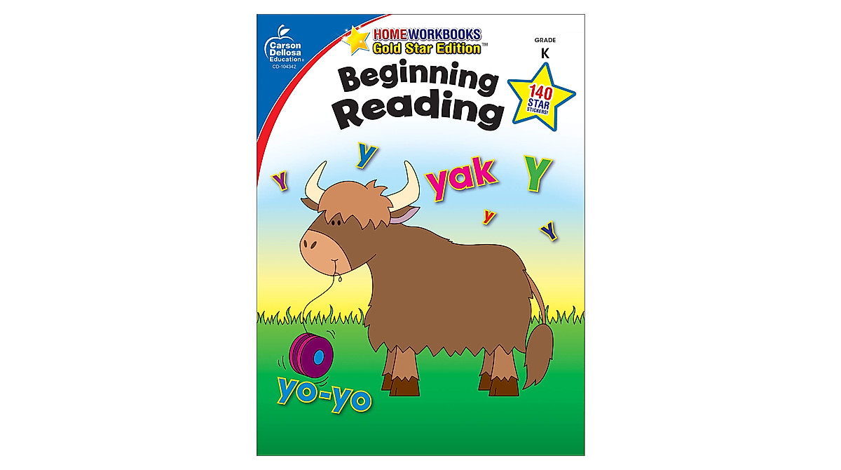 Beginning Reading Workbook for Kindergarten | Carson Dellosa