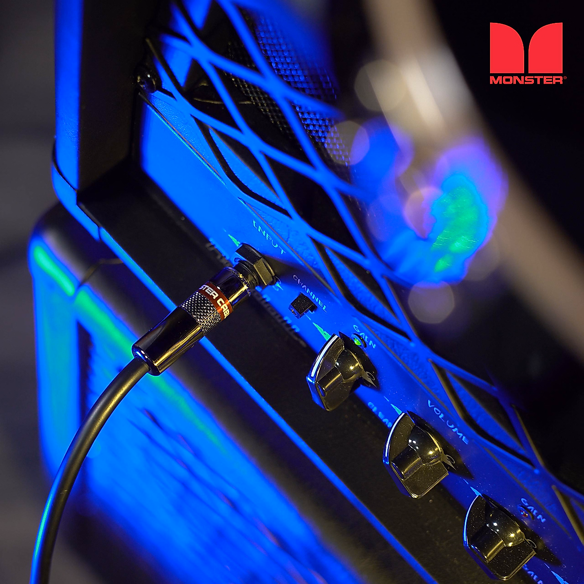 Monster Prolink Classic Speaker Cable - 6FT Straight to Straight Instrument Cable - Straight 1/4-Inch Plugs - Guitar Cord w/Superior Signal Transfer, Noise Reduction, Duraflex Outer Jacket