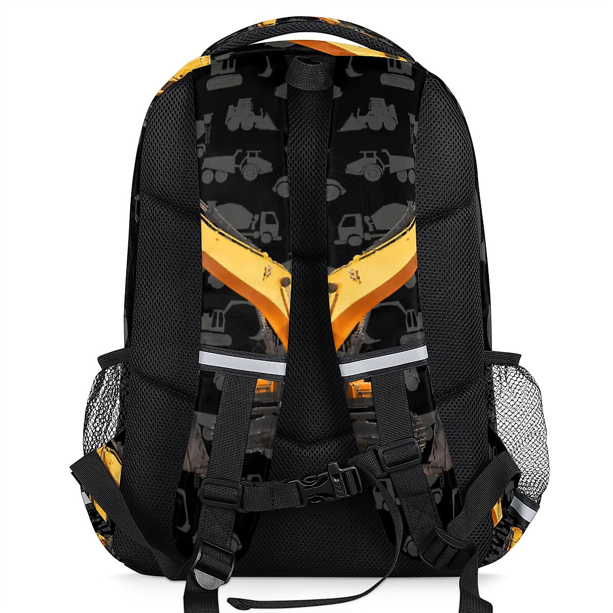 YoCosy Black Vintage Cartoon Car Backpack School Bookbag Laptop Purse Casual Daypack for Teen Girls Women Boys Men College Travel