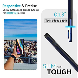 TUDIA DualShield Designed for Motorola One 5G UW Case, [Merge] Shockproof Military Grade Heavy Duty Dual Layer Drop Protection for Moto One 5G Case - Indigo Blue