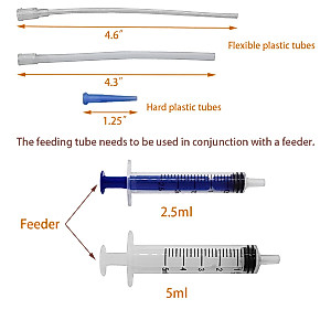 Baby Bird Gouldian Zebra Finch Canary Society Bird Pet Hand Rearing Feeding Syringes Crop Tubes (9Pcs)