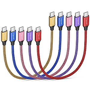 etguuds Color USB C to USB C Cable 3ft, 5 Pack PD 60W Fast Charging Type C to Type C Charger Cable for Samsung Galaxy S23 S22 S21 S20 Ultra 5G, Z Fold Flip 5 4 3, Note 20, Pixel 7 6 Pro, USB C Laptop