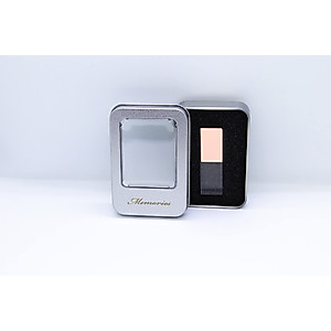 Crystal USB Flash Drive 2.00 Wedding OR Special Moments in Metal Box with Word Memories ( 16 GB, Rose Gold)