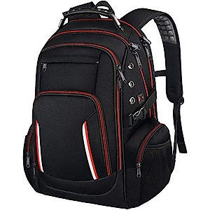 BILLITON MASHI Laptop Backpack for Men, Large Travel Computer Backpack with USB Charging Port for Work Business Fits 17 Inch Notebook, 40L, Anti Theft, Water Resistant, Black