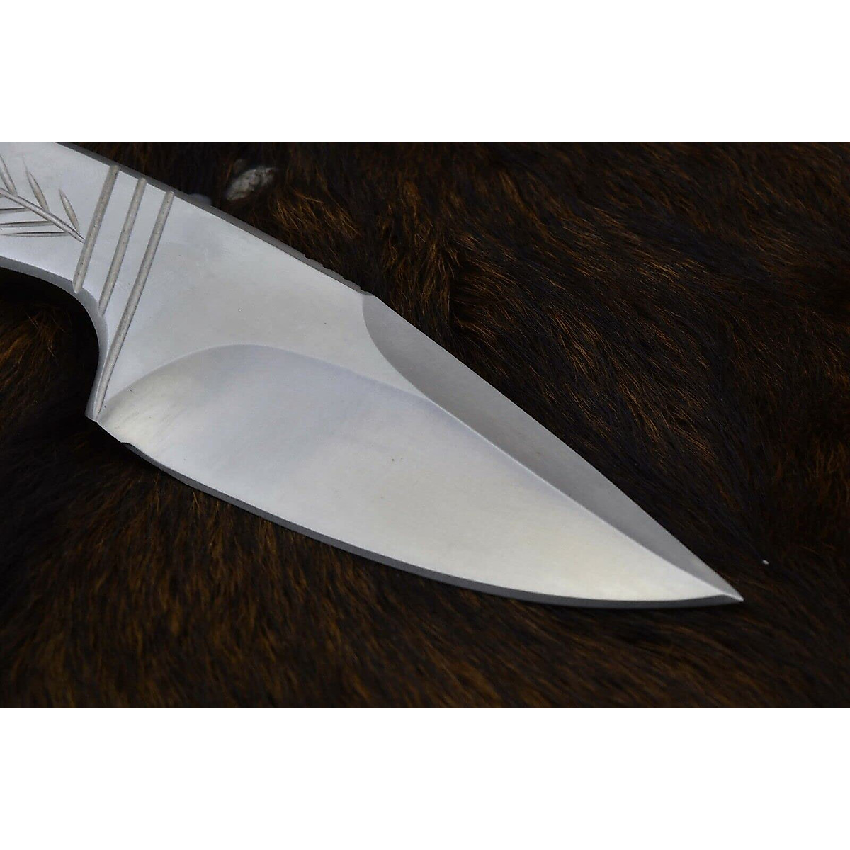 DKONLY-BLADES USA: 6.3" Custom Designed Hand-forged D2 Steel Hunting Blank Blade/Skinner Knife (i1x) (Handle Style: Flower)