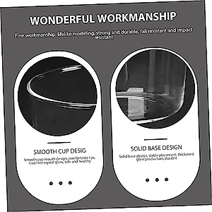 CIYODO 2Pcs dessert cup mini mousse cup trifle dish glass ramekin cups dessert bowls glass pudding containers with lids clear container Household Yogurt Cup Pudding Cup Yogurt Accessory