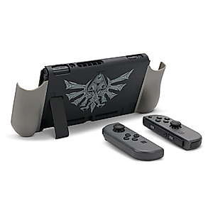 PowerA Console Shield for Nintendo Switch - Silver Hyrule Crest, Nintendo Switch, Protective Case, Gaming Case, Grip, Console Case, Accessories Storage, Officially Licensed