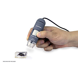 Celestron Deluxe Handheld Digital Microscope, Capture Your Discoveries, (44302-C), Grey