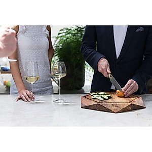 Edge of Belgravia ARONDIGHT Stainless Steel Chef Knife Set With Erogonomic Grip | Paring Knife, 6” Chef’s Knife, Bread Knife, and 7.5” Chef’s Knife. (Metallic,Pack Of 4)