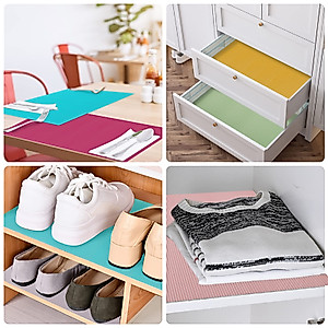 7 Pcs of Refrigerator Liners Washable Can Be Cut, Fridge Mats, Refrigerator Shelf Liners for Glass Shelves, Shelves Drawer Table Mats