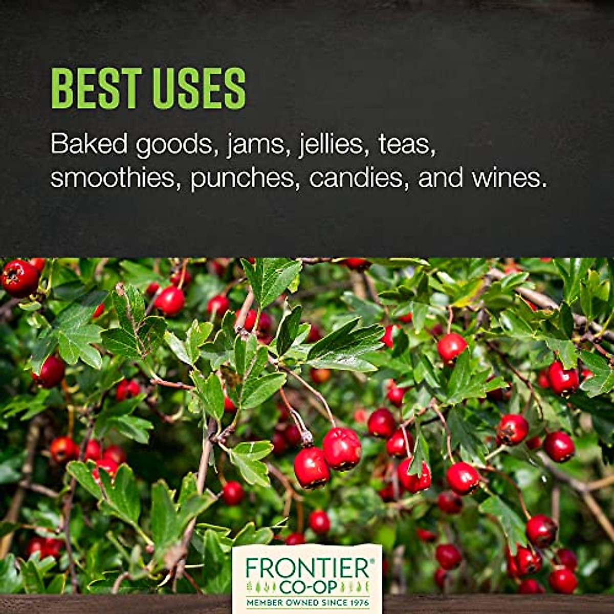 FRONTIER Organic Hawthorn Berries, 16 OZ