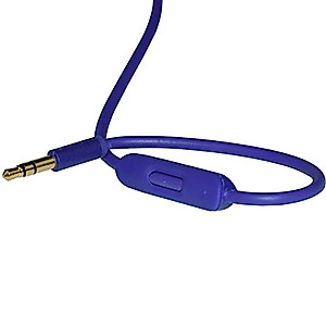 OFC Purple Replacement Inline Remote and Mic Extension Audio Cable Cord Compatible with Monster Beats by Dr Dre Solo Solo HD Studio Wireless Pro Detox Mixr Executive Pill Headphones(Purple)