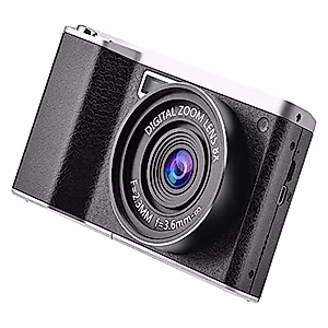 Digital Camera Vlogging Camera, 4K Digital Camera for with WiFi 16X Digital Zoom 180 Degree Flip Screen Wide Angle Lens, Macro Lens Digital Camera Photography