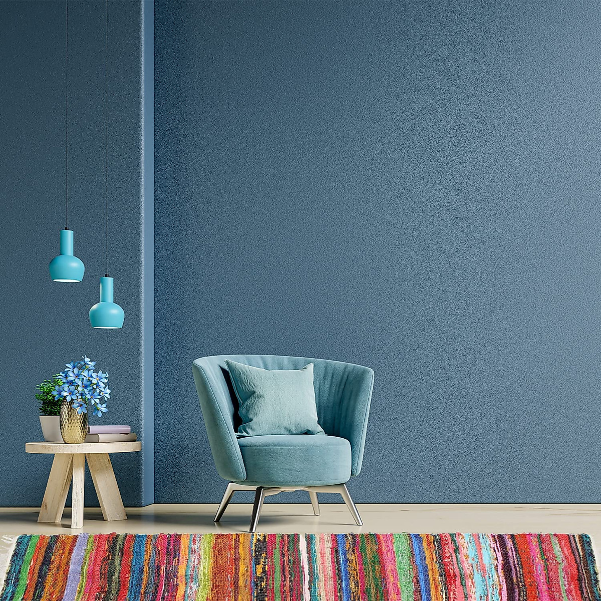 Ekakshx Chindi Rag Rug 4 * 6 I Hand Woven Rug & Reversible Runner Rug I Cotton Colorful Chindi Rug I 4 * 6 Feet