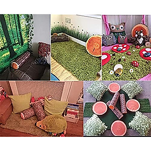 ZHANGXD 2PCS Creative Natural Wood Design Round Long Throw Pillow, Cushion for Home, Couch, Sofa, Bedroom, Living Room Decor, Stump (#1)