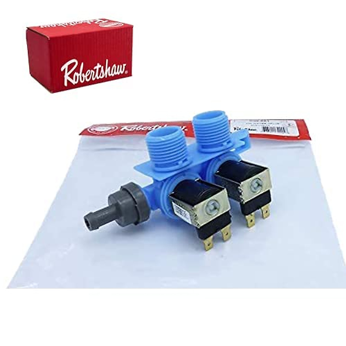 [8181694 Valve OEM Mania] 8181694 NEW OEM Produced for Whirlpool Washer Water Inlet Valve by Robertshaw Replacement Part
