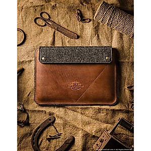 iPad Pro 12.9 inch leather case | Classic Brown, iPad Pro 11″ iPad 10.2 sleeve, Apple pencil pocket/holder handmade Crazy Horse leather, NEW 2020 iPad Air 10.9 inch tablet, cover/Crazy Horse Craft