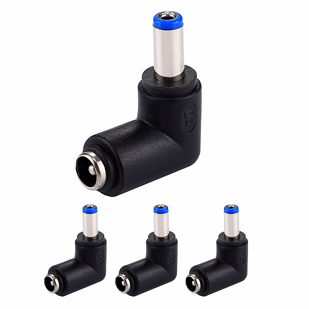 DC 5.5mm x 2.1mm Extension Adapter, VONOTO 4 Pack DC Male to Female Adapter 90 Degree DC 5.5mm x 2.1mm DC Converter,90 Degree Angle Elbow